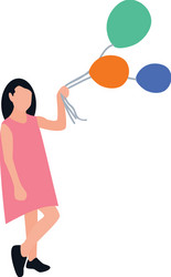 Holding balloons Royalty Free Vector Image - VectorStock