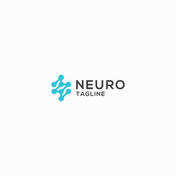 Neuro logo design concept tech neuron connect Vector Image
