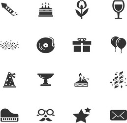 Party time icons set Royalty Free Vector Image