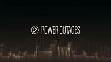Power outage warning triangle logo Royalty Free Vector Image