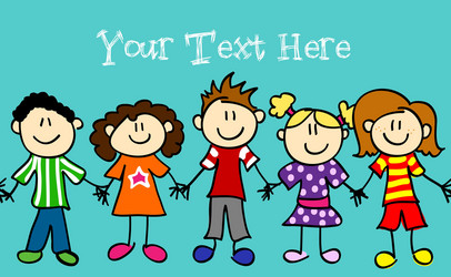 Seamless kid banner-2 rows Royalty Free Vector Image