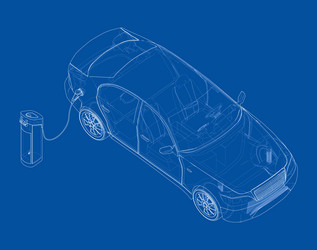 Electric Car Blueprint Drawing Vector Images (over 310)