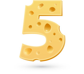 Two cheese number Royalty Free Vector Image - VectorStock