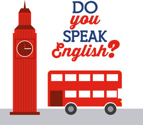 Learn english design Royalty Free Vector Image