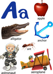 Things that start with the letter s Royalty Free Vector