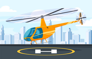 A helicopter flying Royalty Free Vector Image - VectorStock