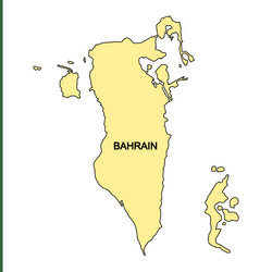 Bahrain country map Royalty Free Vector Image - VectorStock
