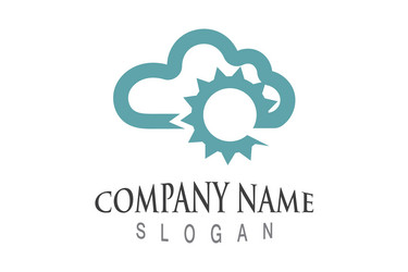 Cloud weather forecast logo template icon app Vector Image