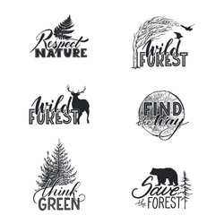 Hand drawn lettering slogan about climate change Vector Image