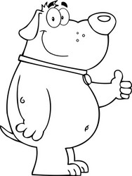 Friendly cartoon dog Royalty Free Vector Image