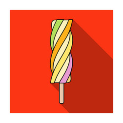 Ice lolly icon in outline style isolated on white Vector Image