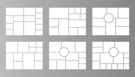 Vertical photo collage grid moodboard Royalty Free Vector