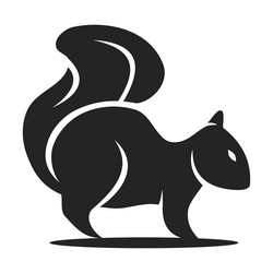 Squirrel logo template isolated brand identity Vector Image