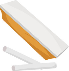 Wooden board duster on a white background Vector Image