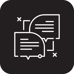 Comment feedback icon with black filled line Vector Image