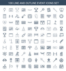 Event icons Royalty Free Vector Image - VectorStock
