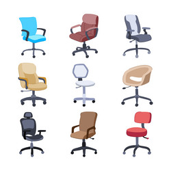 Interior office chair cartoon Royalty Free Vector Image