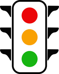 Traffic light signal line icon outline sign Vector Image