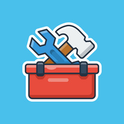 Unique cute tools craftsman Royalty Free Vector Image