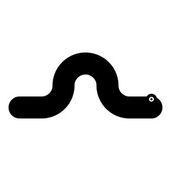 Creeping worm earthworm crawling invertebrate Vector Image