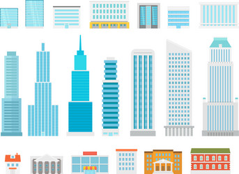 Modern city business or residential buildings Vector Image