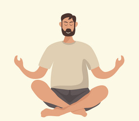 Man and woman doing yoga cartoon Royalty Free Vector Image