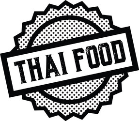 Original thai food label Royalty Free Vector Image