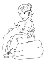 Cute kid line art Royalty Free Vector Image - VectorStock