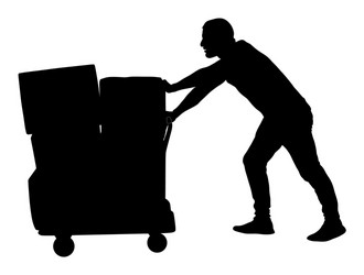 Silhouette Man Carry Load Vector Images (over 100)