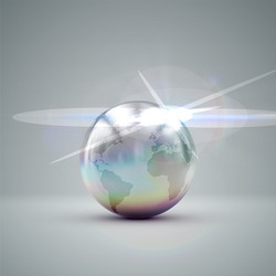 Earth detailed structure with layers Royalty Free Vector