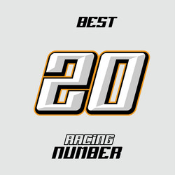 Racing Number Font Vector Images (over 4,300)