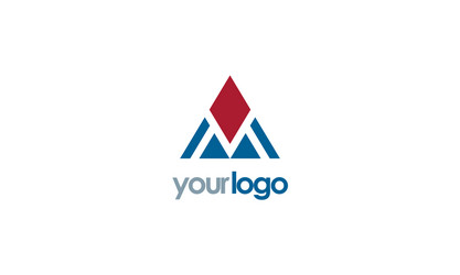 Triangle 3d pyramid logo Royalty Free Vector Image