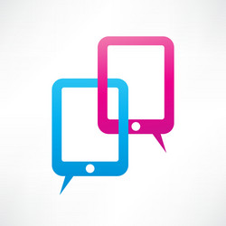 Rectangle magenta speech bubble Royalty Free Vector Image