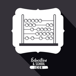 Abacus for school inside frame design Royalty Free Vector
