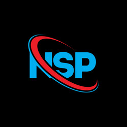 Nsp logo letter design Royalty Free Vector Image