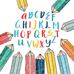 Unique alphabet Royalty Free Vector Image - VectorStock