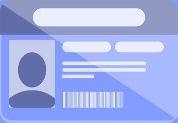 Id card code icon cartoon style Royalty Free Vector Image