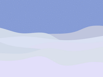 Winter landscape with falling snow in minimalist Vector Image