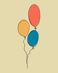 Hand drawn balloon Royalty Free Vector Image - VectorStock