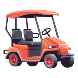 Driving a yellow golf cart for fun Royalty Free Vector Image