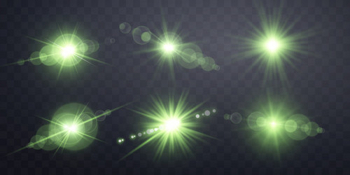 Isolated golden lens flare line glow transparent Vector Image