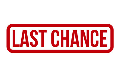Last chance rubber stamp red chance rubber Vector Image