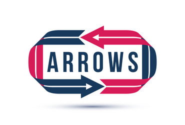 Loop arrows logo or sign double arrows refresh Vector Image