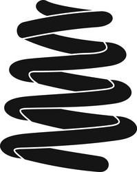 Short spring coil icon simple style Royalty Free Vector