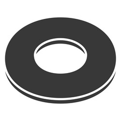 Flat washer Royalty Free Vector Image - VectorStock
