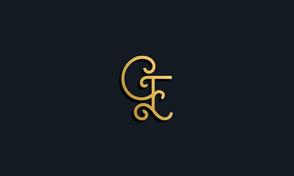 Luxury initial letters ce logo design Royalty Free Vector