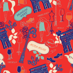 Milan pattern seamless design graphic Royalty Free Vector