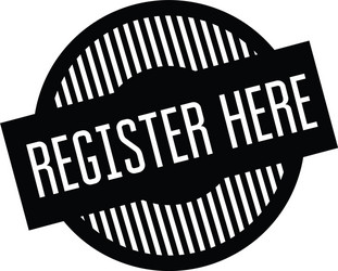 Register here sign on white Royalty Free Vector Image