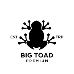 Big toad line logo design Royalty Free Vector Image