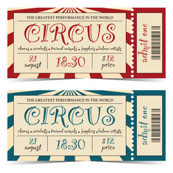 Vintage Circus Ticket Template